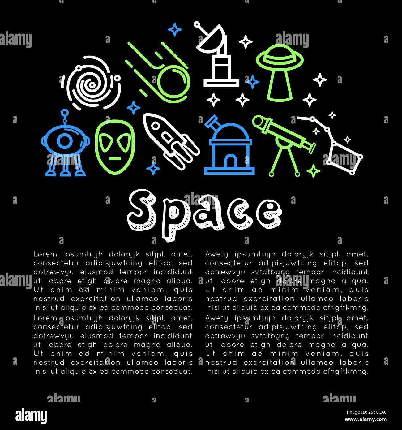 Cosmic icons Stock Vector Images - Alamy