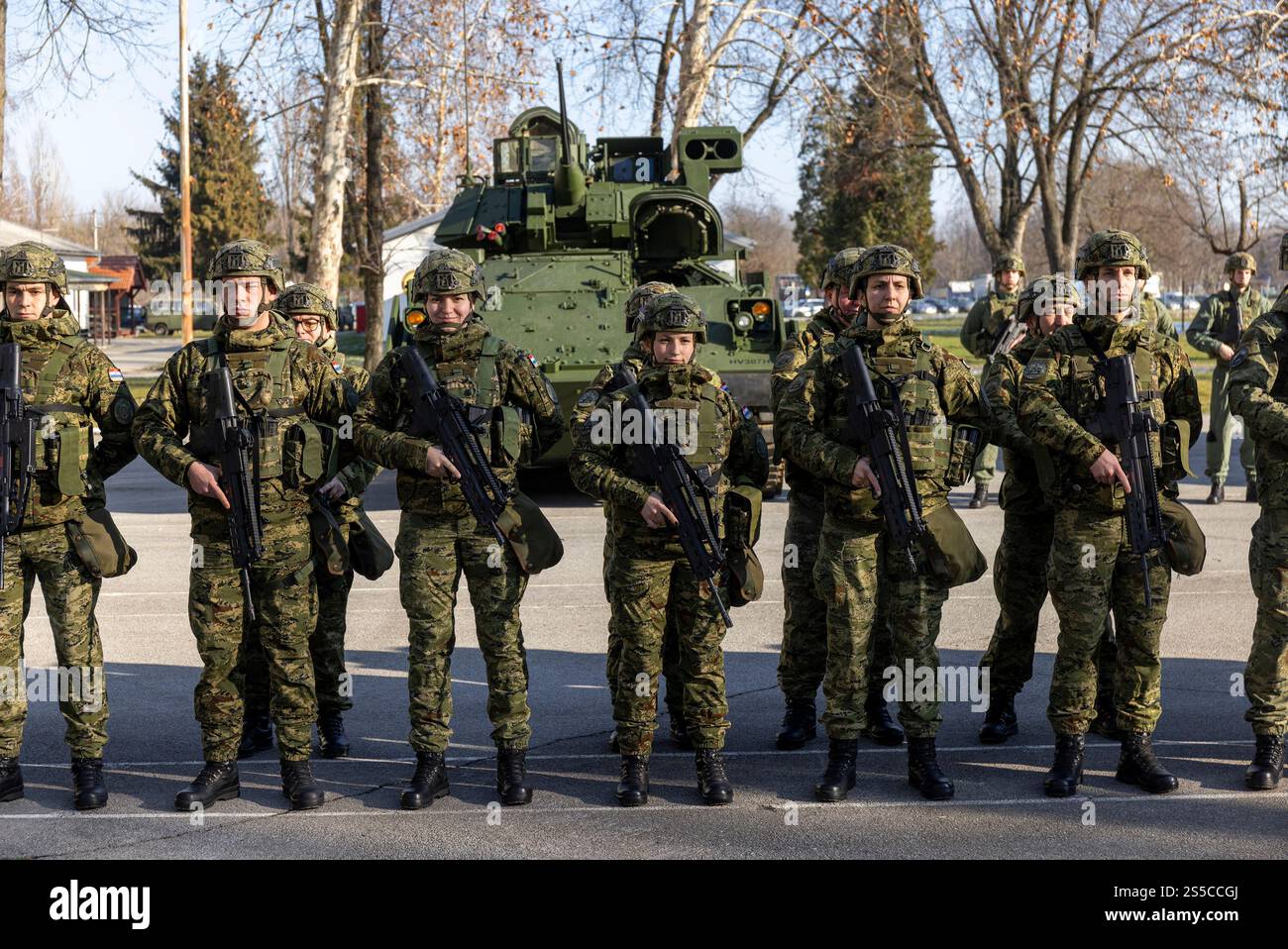 Croatian soldiers during the ceremonial handover of the first Bradley ...