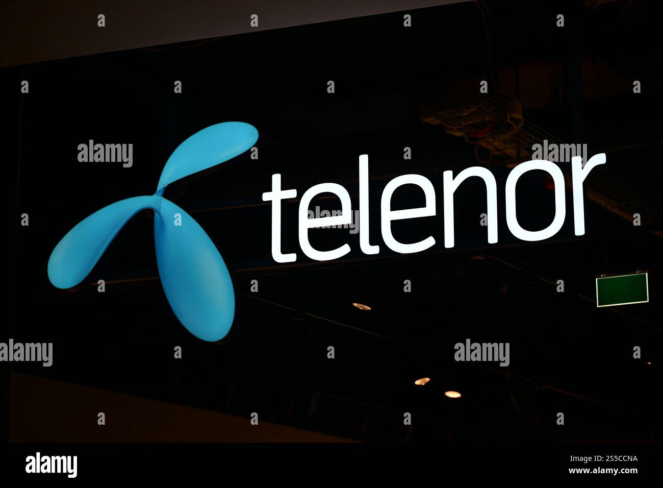 Stockholm, Uppland, Sweden. December 29 2024. Telenor store sign Stock ...