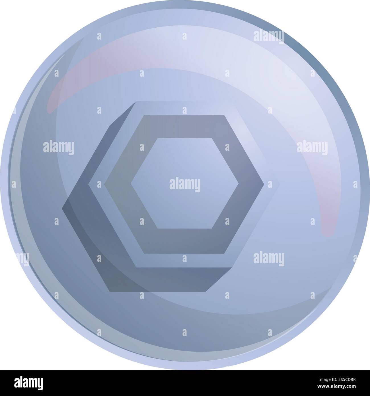 Hexagon screw head icon. Cartoon of hexagon screw head vector icon for ...