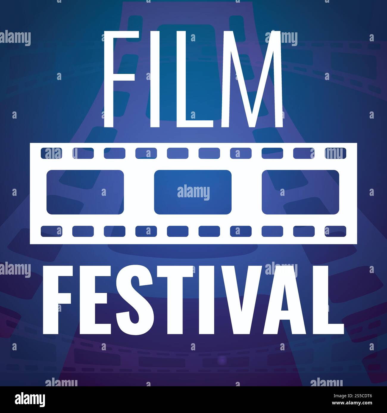 Film festival concept banner. Cartoon illustration of film festival ...