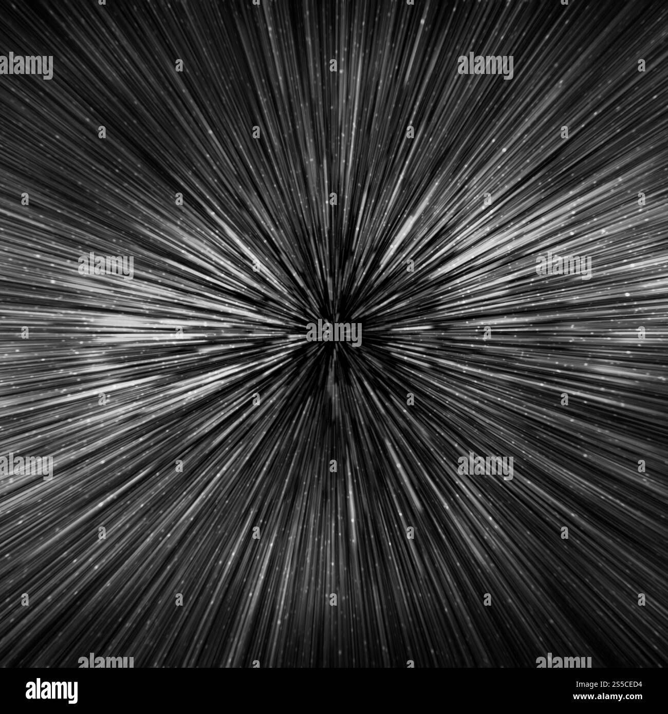Hyperspace speed effect in night starry sky. Bright black galaxy ...