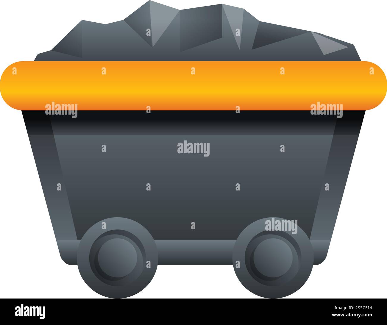 Coal cart wagon icon. Cartoon of coal cart wagon vector icon for web ...