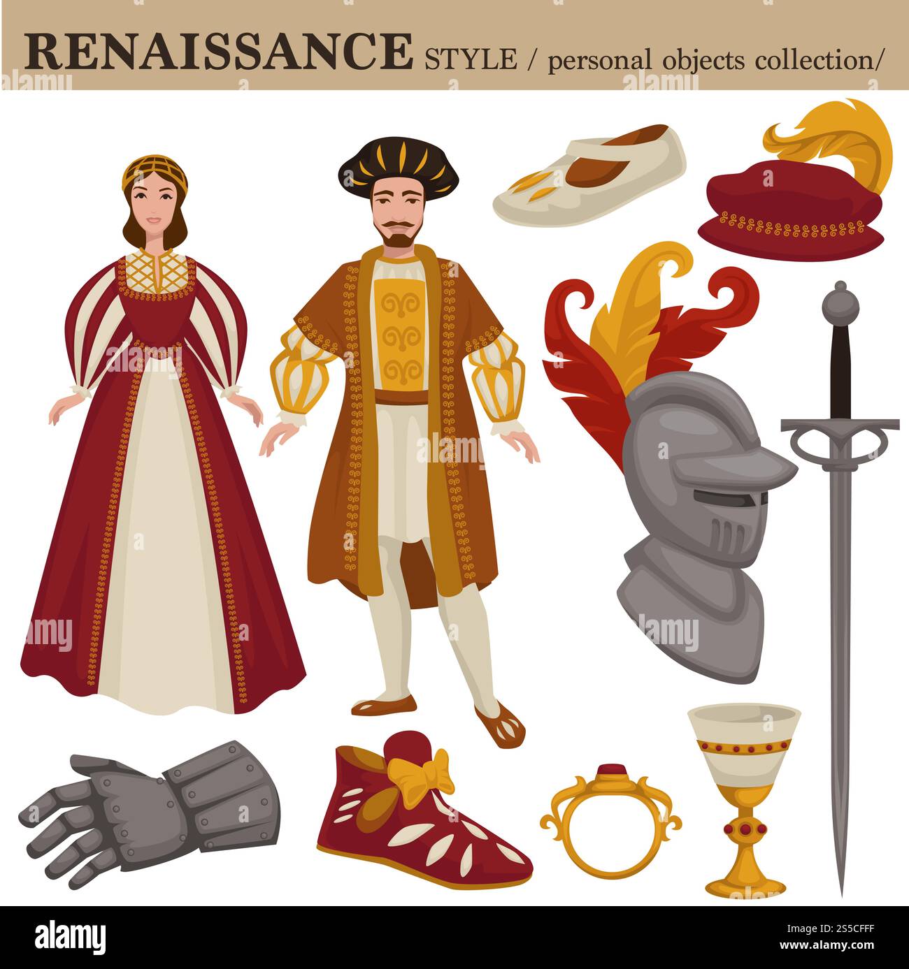 German period dress Stock Vector Images - Alamy