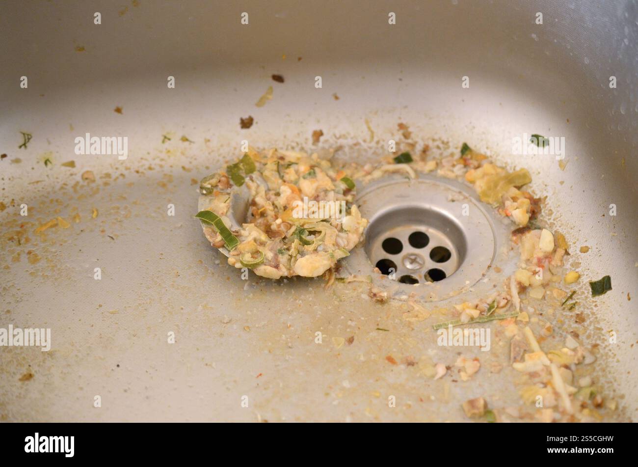 Kitchen drain clogging up food hi-res stock photography and images - Alamy