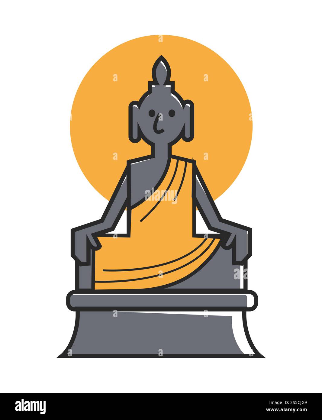 India travel symbol of Buddha deity or Shiva. Vector Indian religious ...