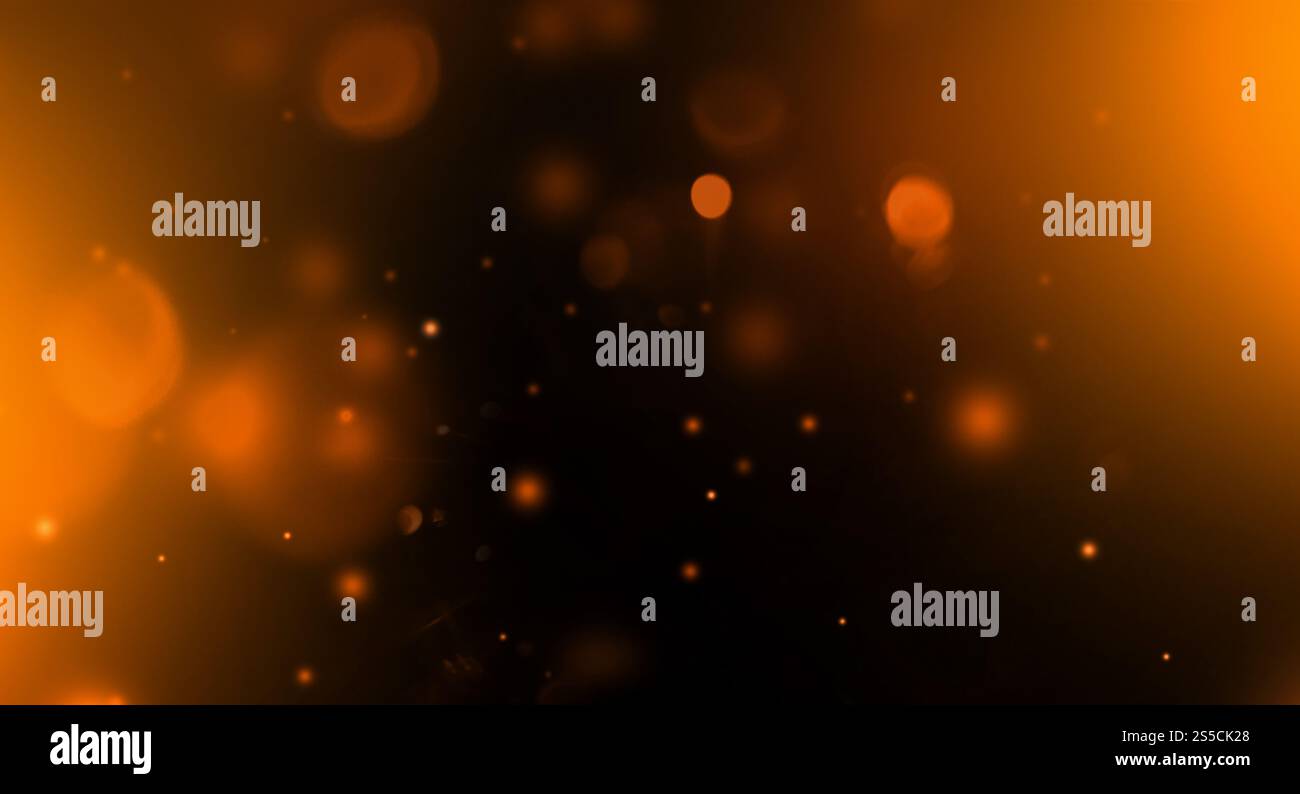 Orange Lens flare particles. Abstract background. Christmas wallpaper ...