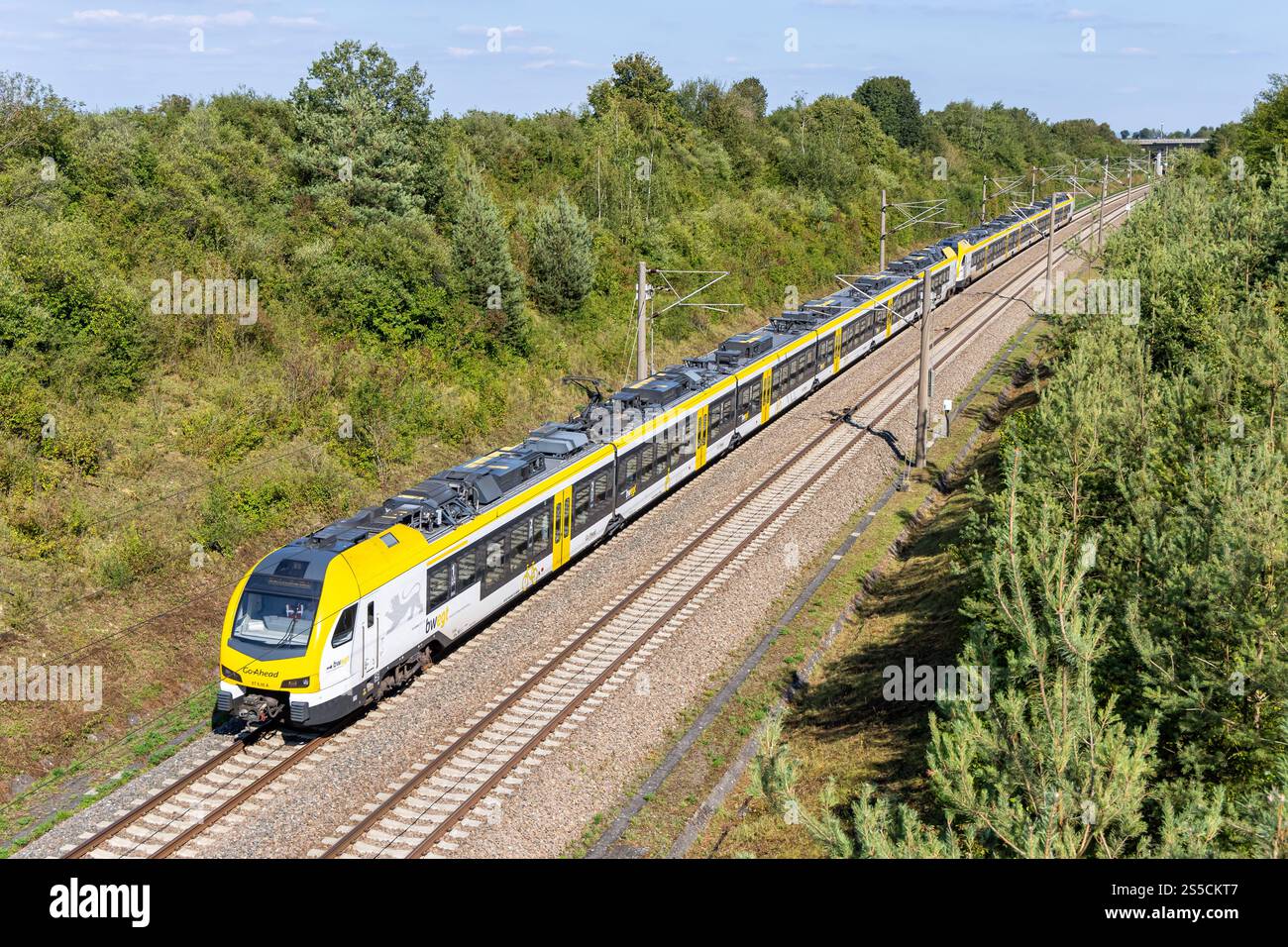 ICE 3 Siemens Velaro D Zug der Deutsche Bahn DB auf der Neubaustrecke ...
