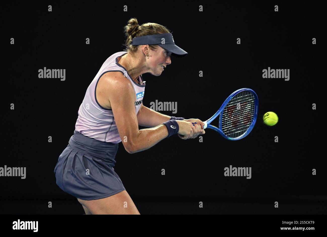 Melbourne, Australia. 14th Jan, 2025. Olivia Gadecki of Australia in action during her round 1 ...