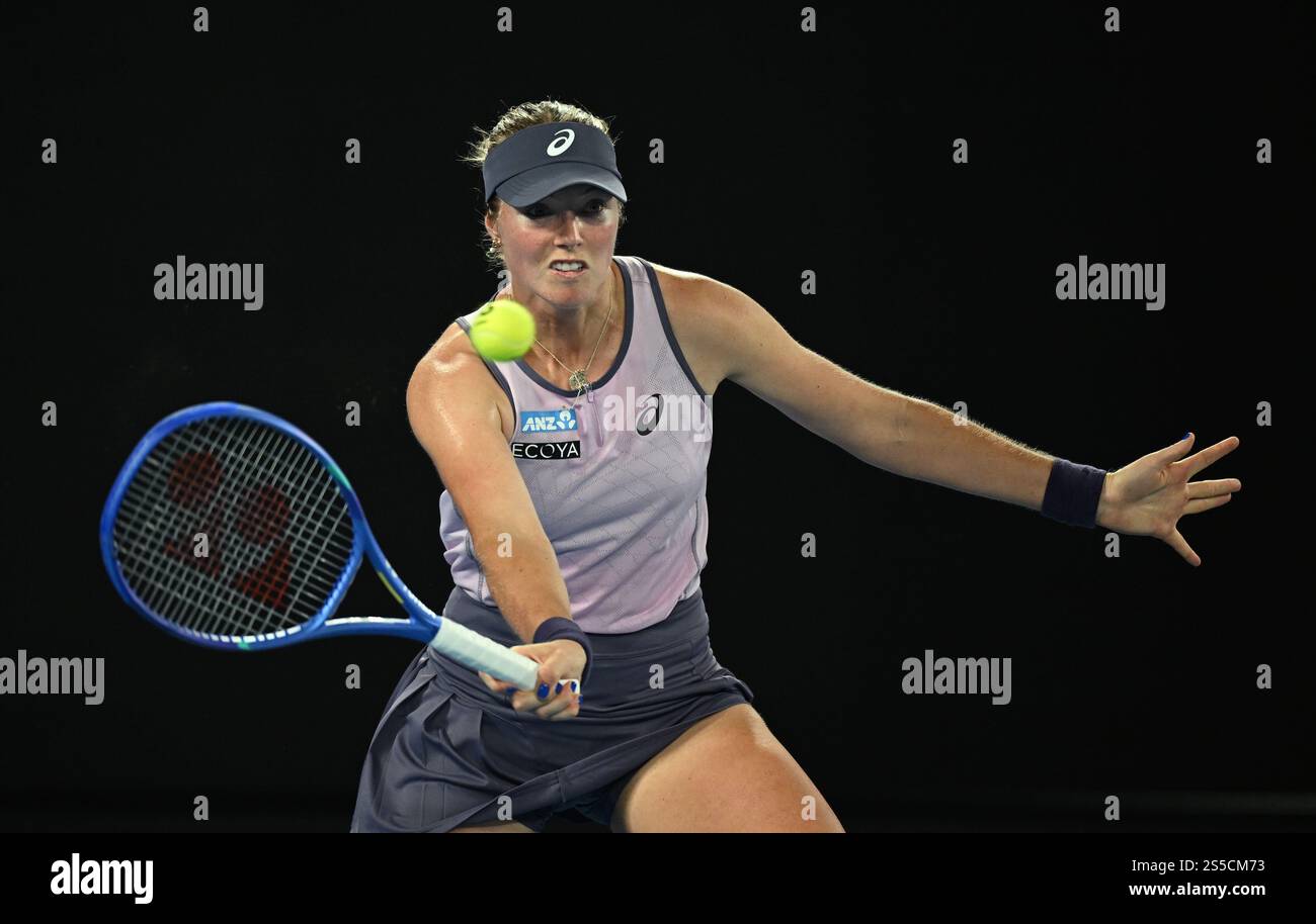 Olivia Gadecki of Australia in action during her round 1 match against Veronika Kudermetova of ...