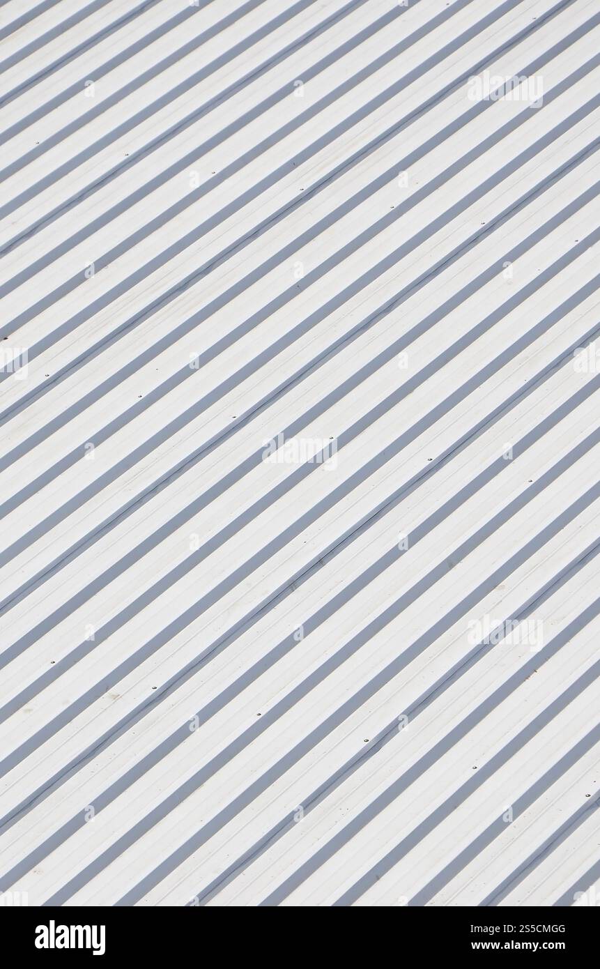 Metal gray roof with rhythmic parallel relief directions Stock Photo ...