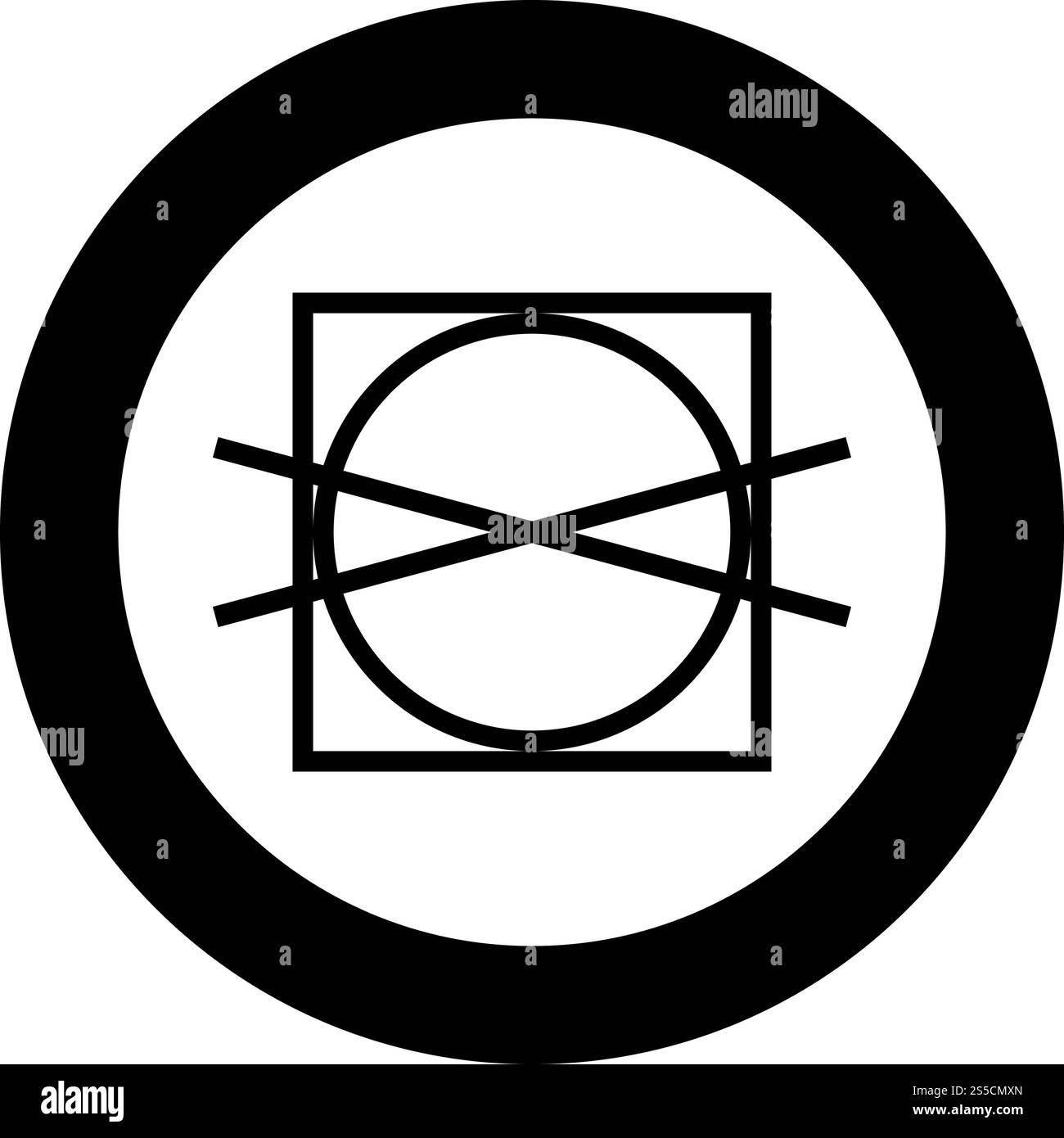 Prohibited drying and spin Clothes care symbols Washing concept Laundry ...