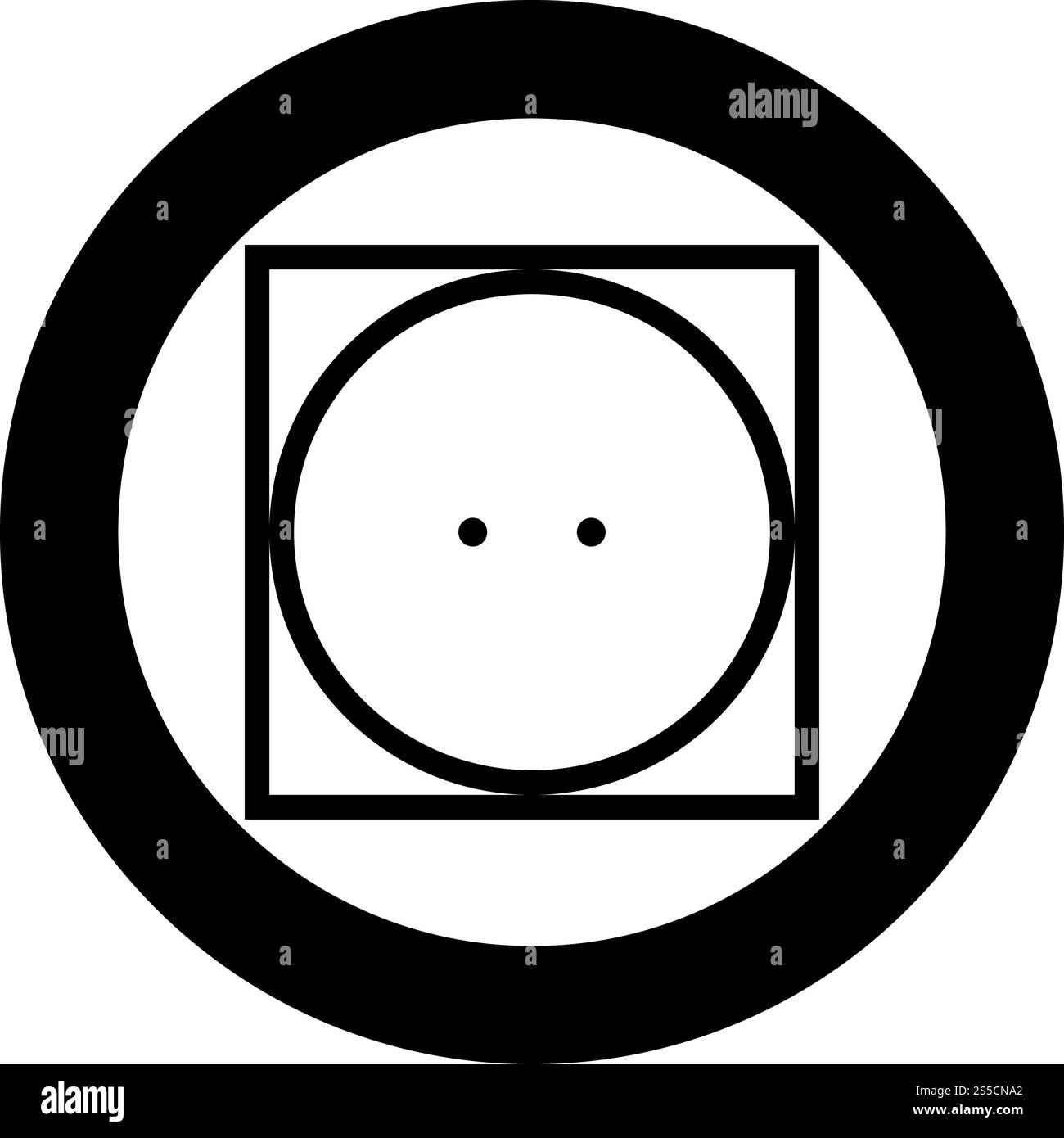 Drum drying in machine usually mode Clothes care symbols Washing concept Laundry sign icon in ...