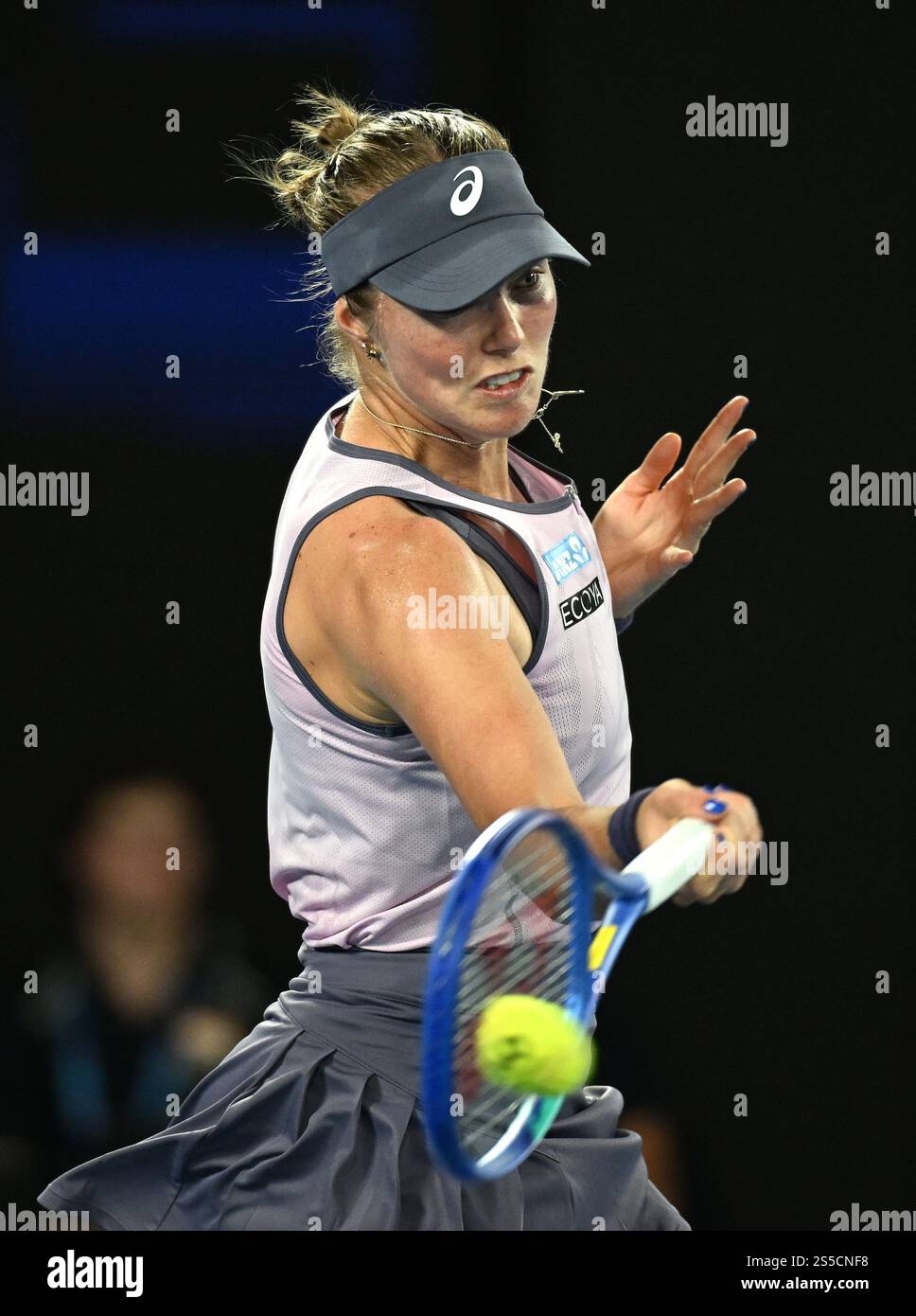Melbourne, Australia. 14th Jan, 2025. Olivia Gadecki of Australia in action during her round 1 ...