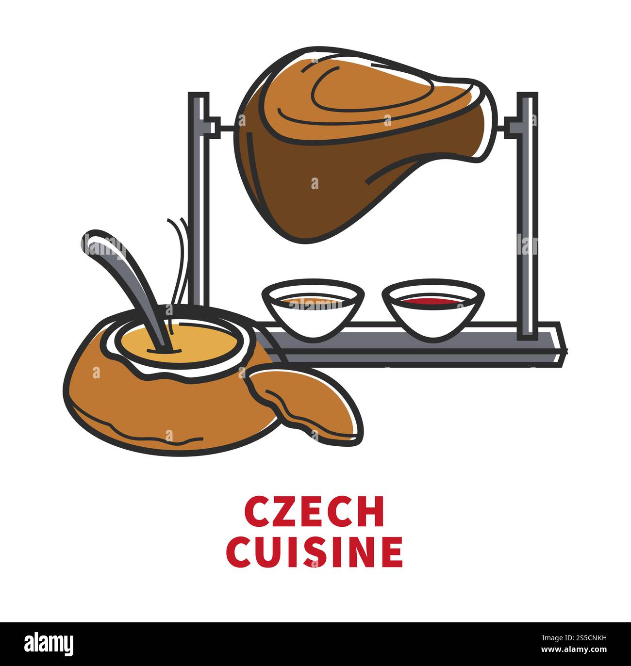 Czech ham Stock Vector Images - Alamy