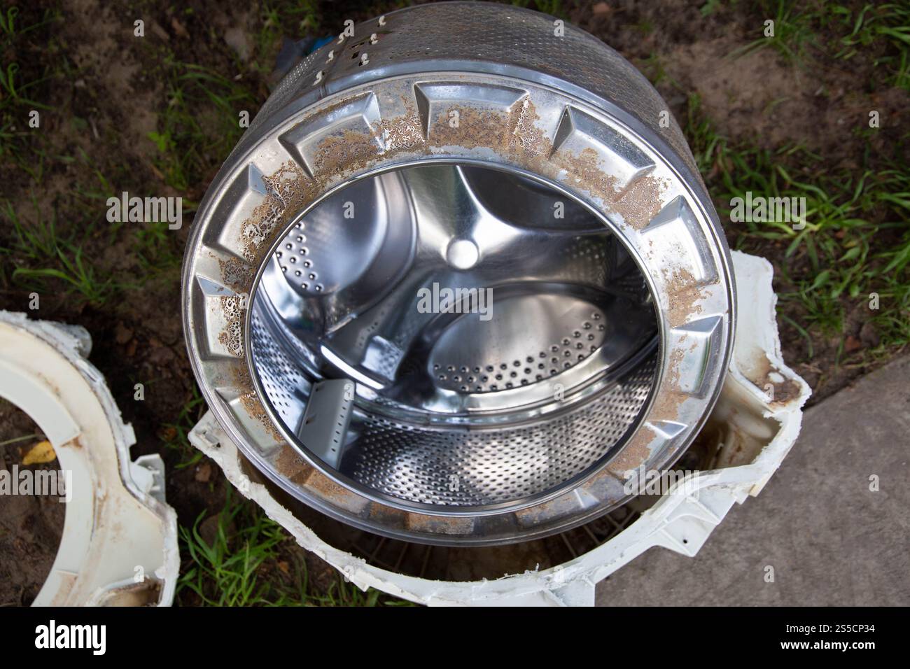 Disassembling the washing machine drum to replace the cross. Washing ...