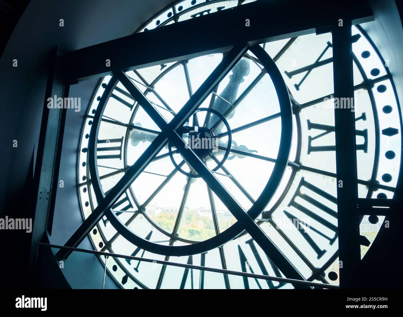 Ancient transparent clock in Orsay museum. Paris, France. Ancient ...