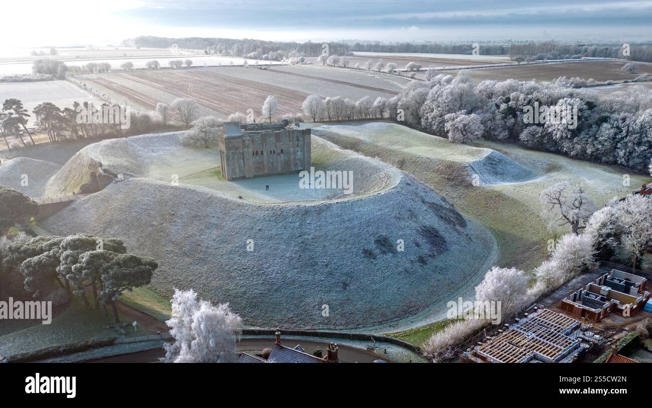 Sandringham, UK. 12th Jan, 2025. The ruins of Castle Rising are ...