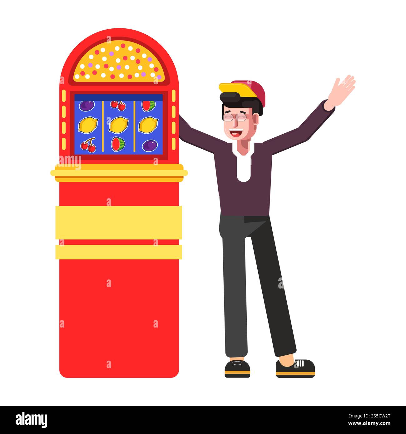 Man winner cartoon hi-res stock photography and images - Alamy
