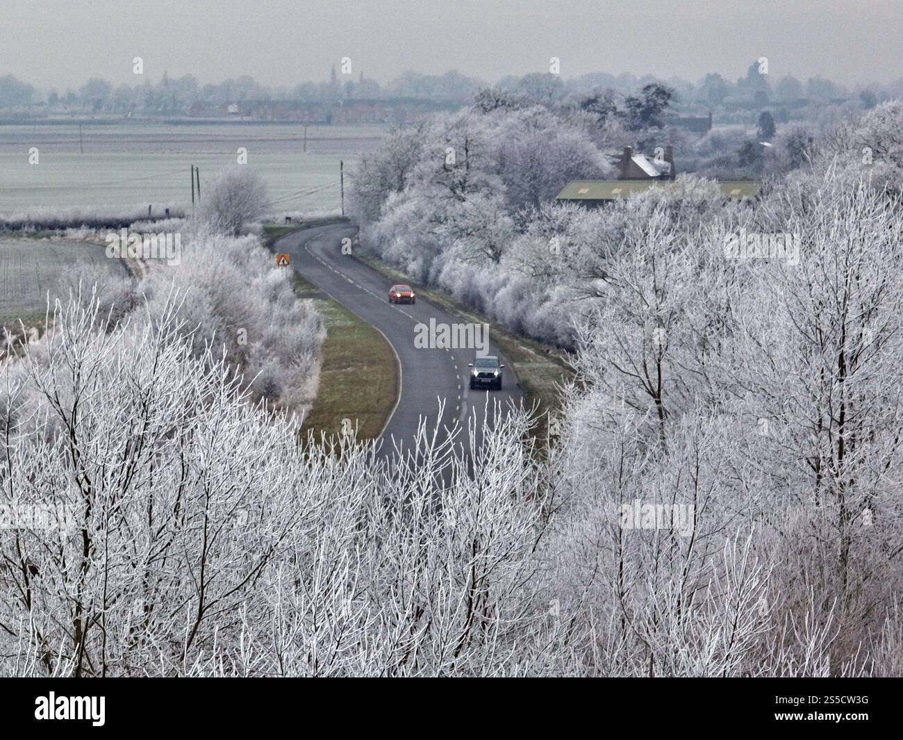 Peterborough, UK. 12th Jan, 2025. It looks like a winter wonderland in ...