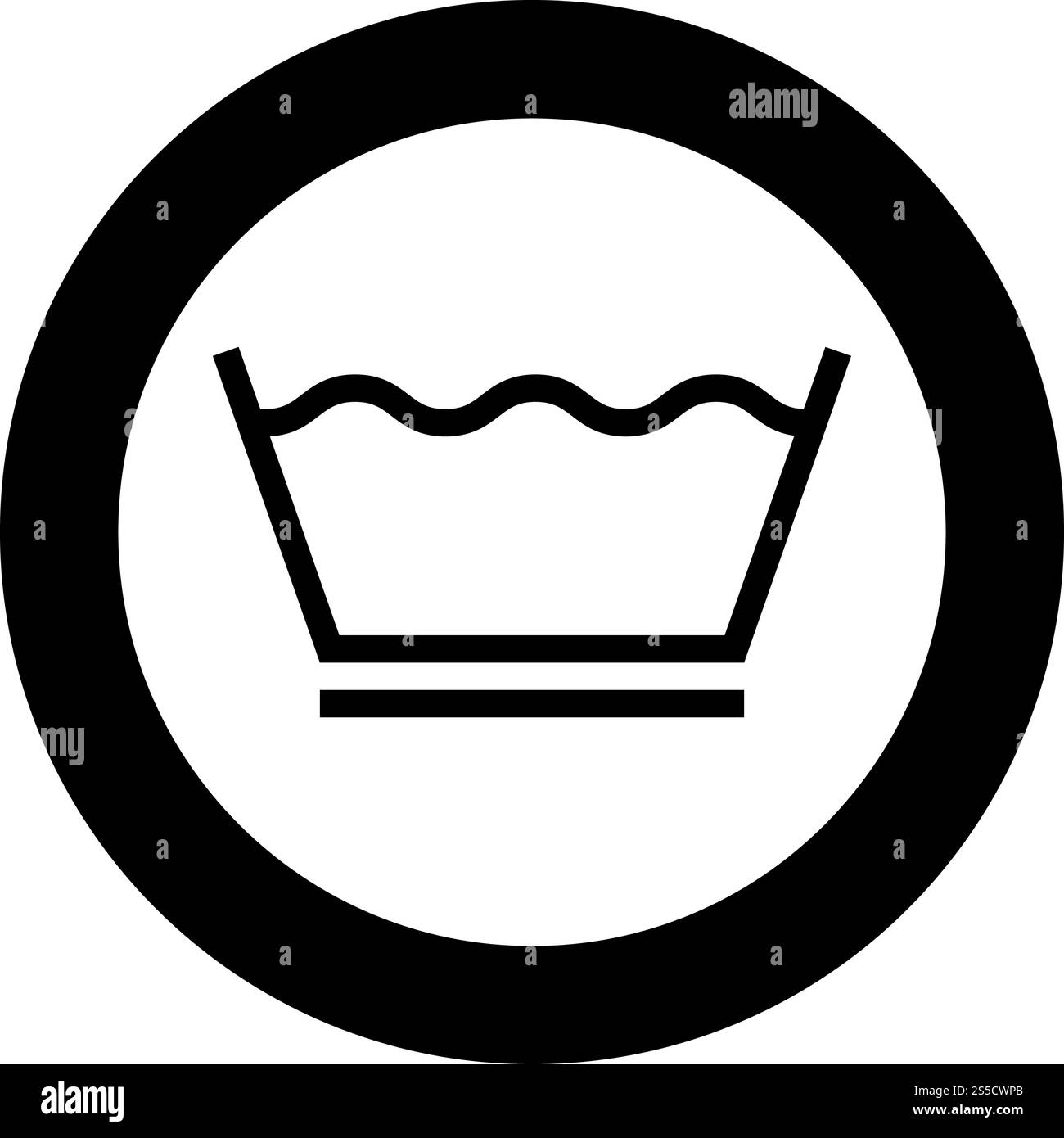 Delicate wash Clothes care symbols Washing concept Laundry sign icon in ...