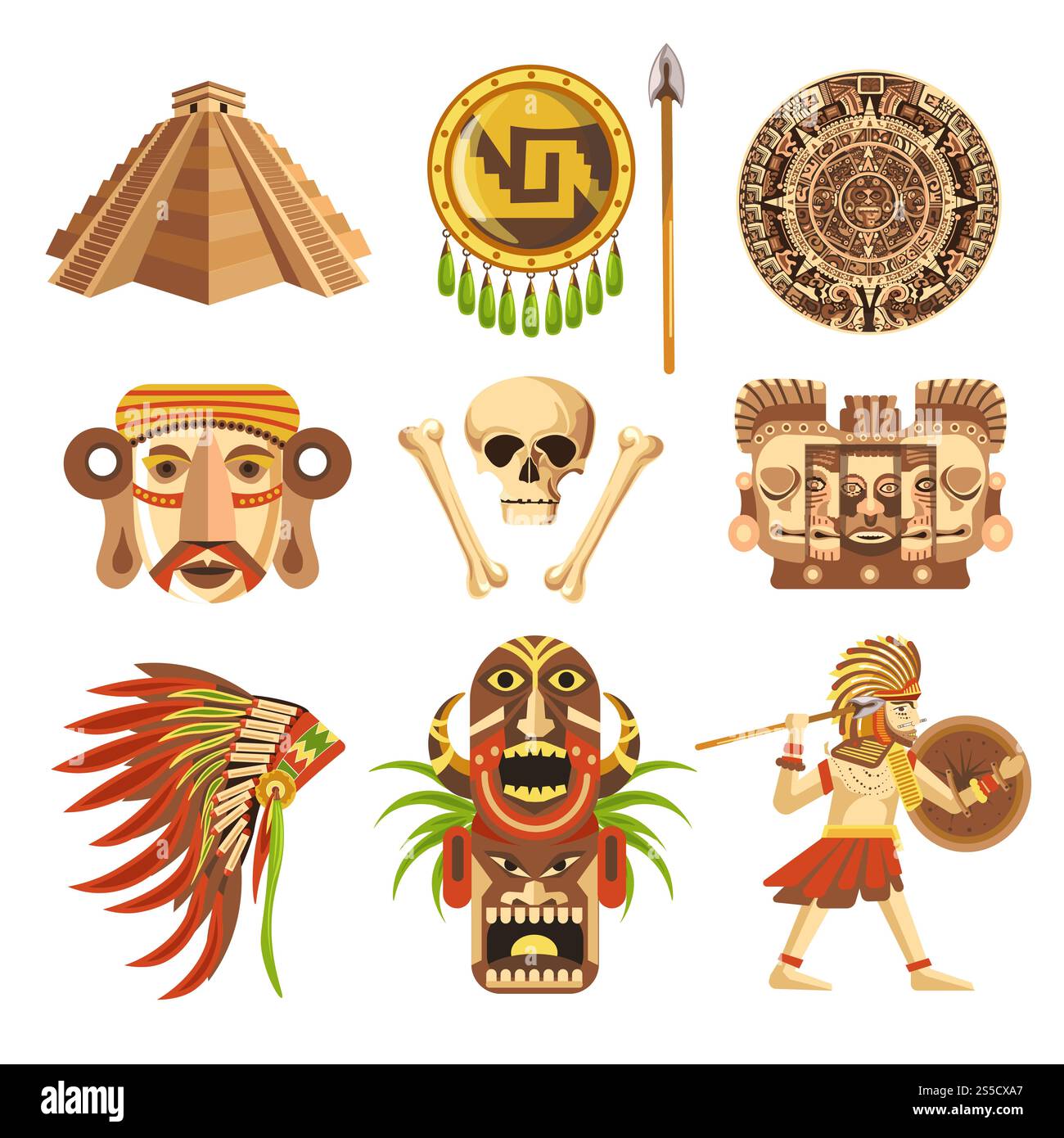 Maya traditional attributes and ancient priceless relics set old ...