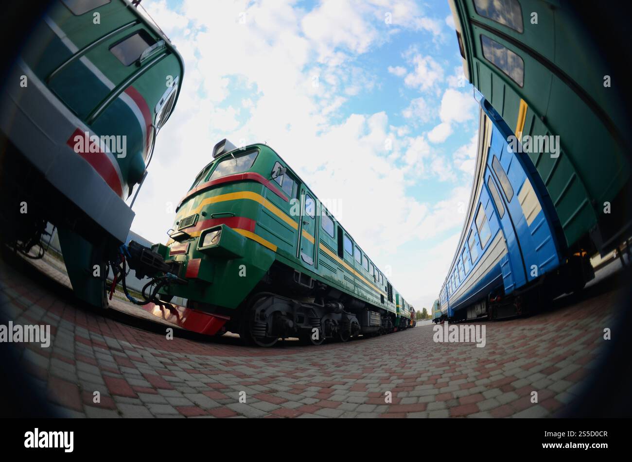 Photo of modern electric trains of Russian production. Strong ...