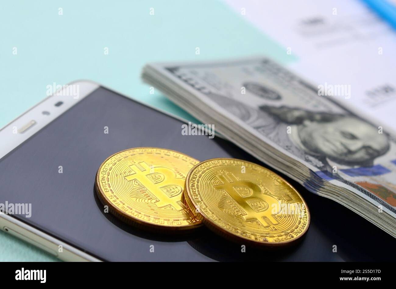 Bitcoins lies with the tax forms hi-res stock photography and images ...