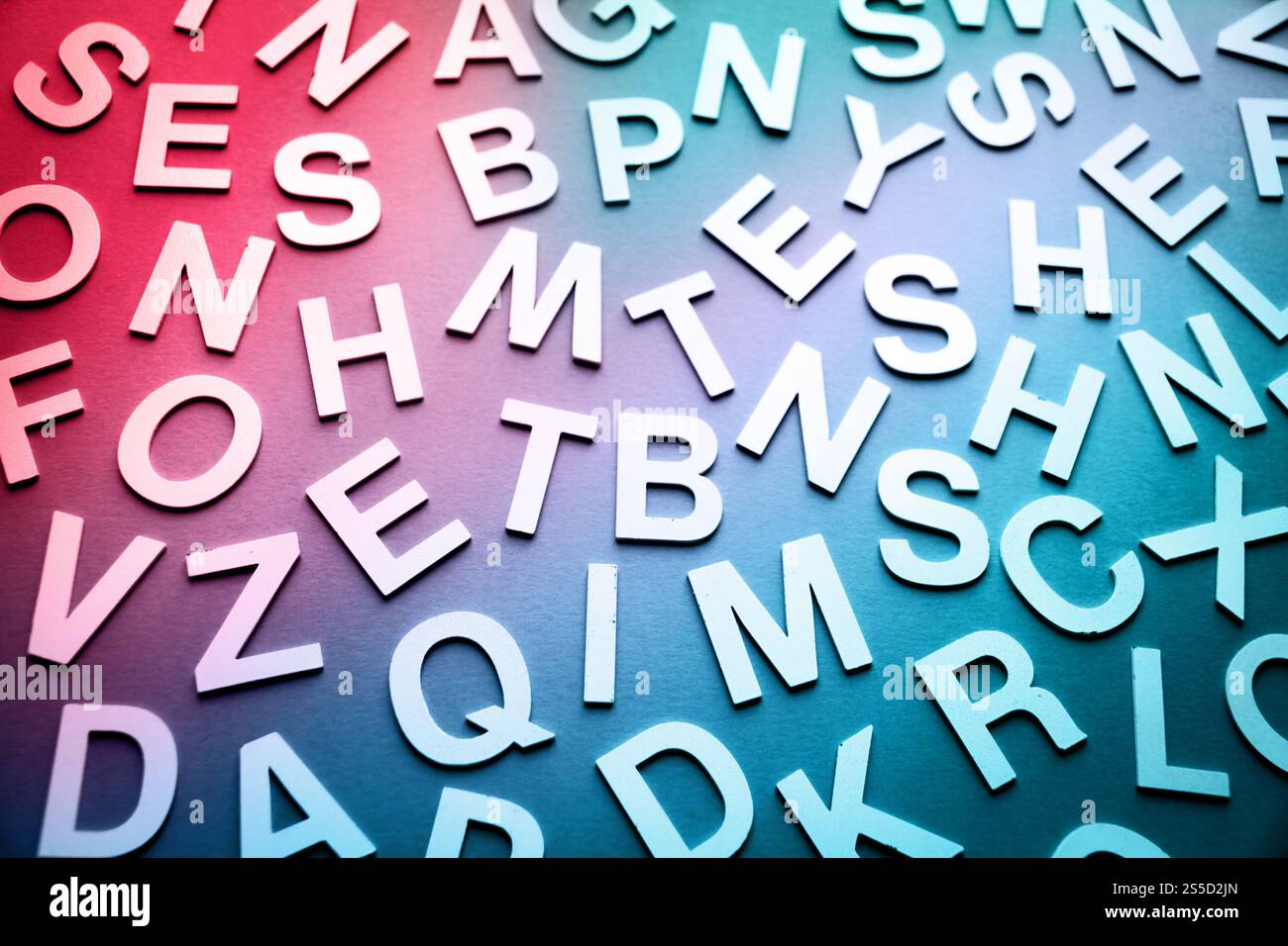 Mixed solid letters pile closeup photo. Education background concept ...