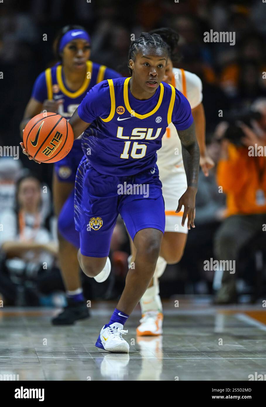 KNOXVILLE, TN - JANUARY 09: LSU Lady Tigers guard Kailyn Gilbert (16 ...
