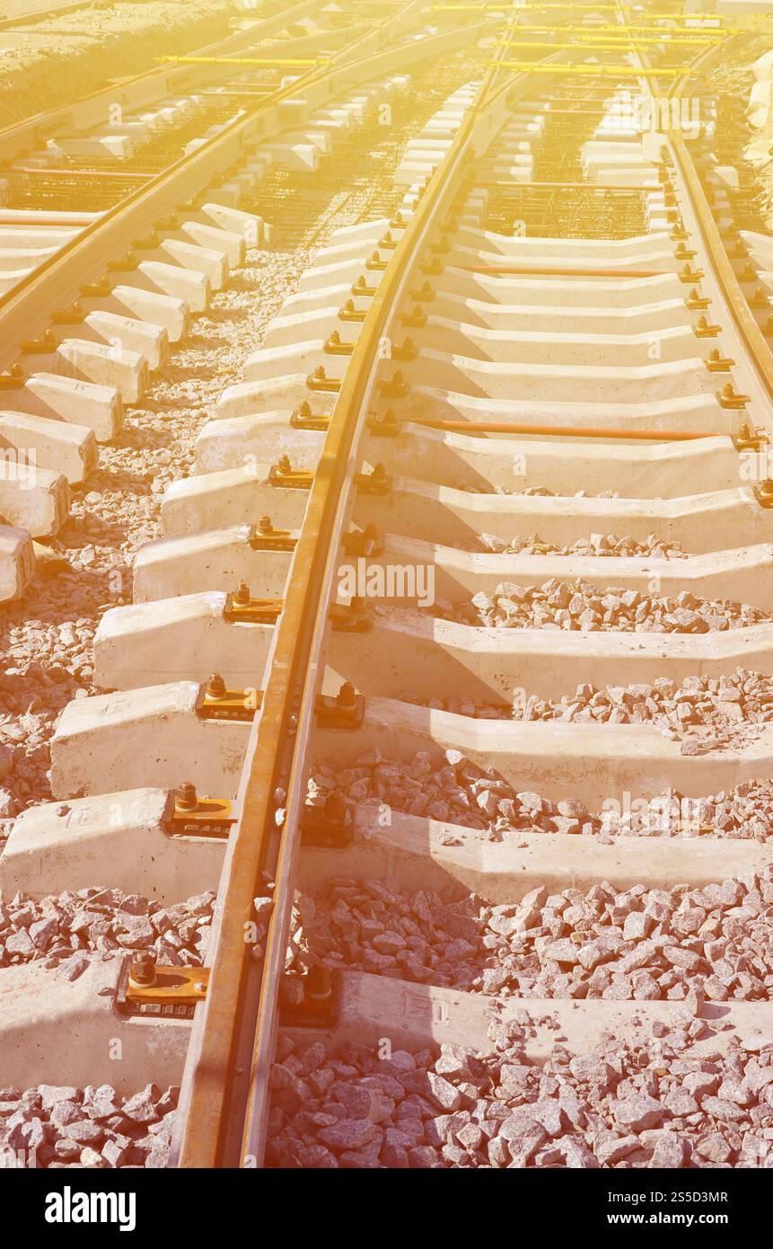 Tram rails stage installation integration hi-res stock photography and ...