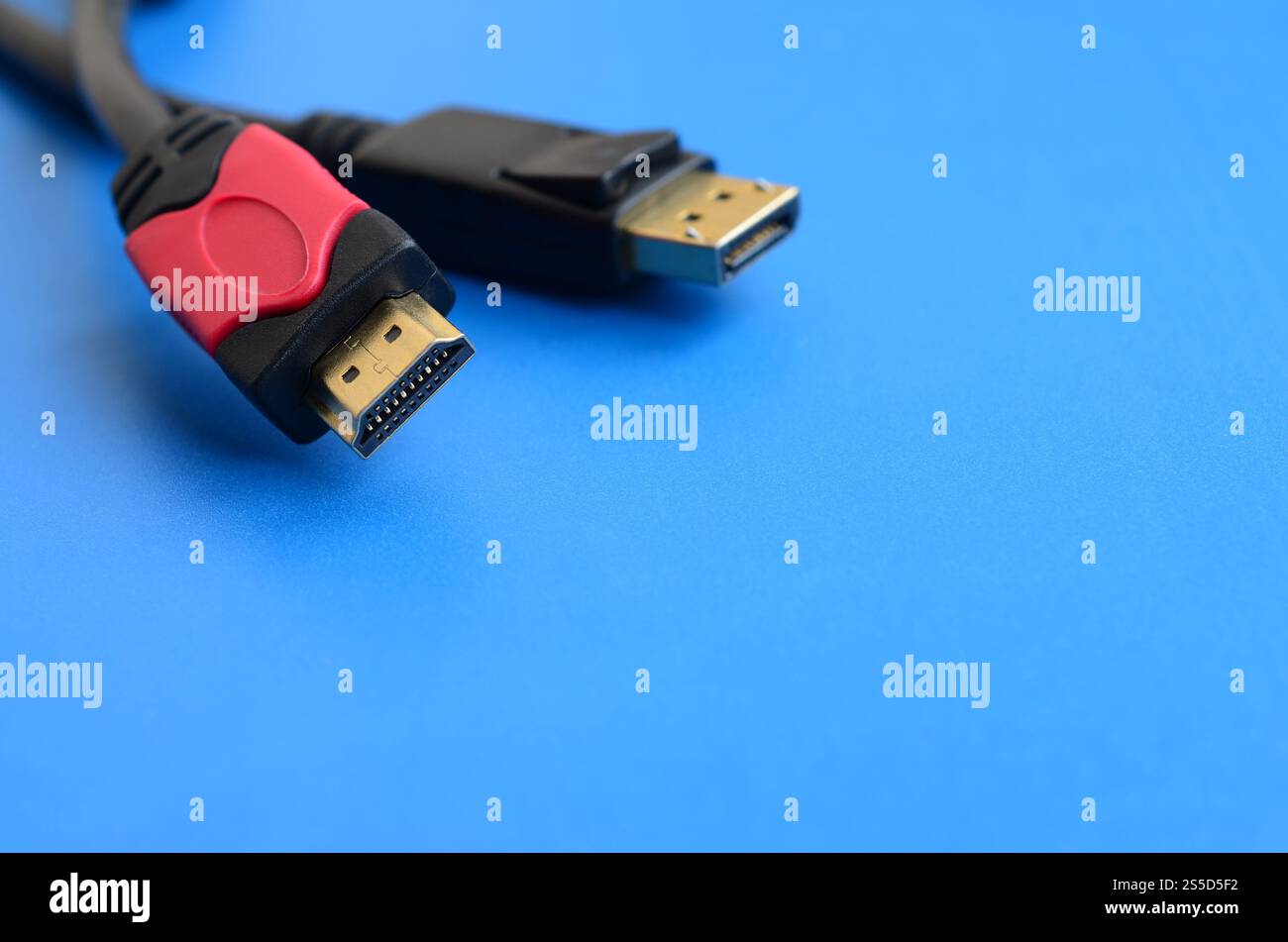 Audio video HDMI computer cable plug and 20-pin male DisplayPort gold ...