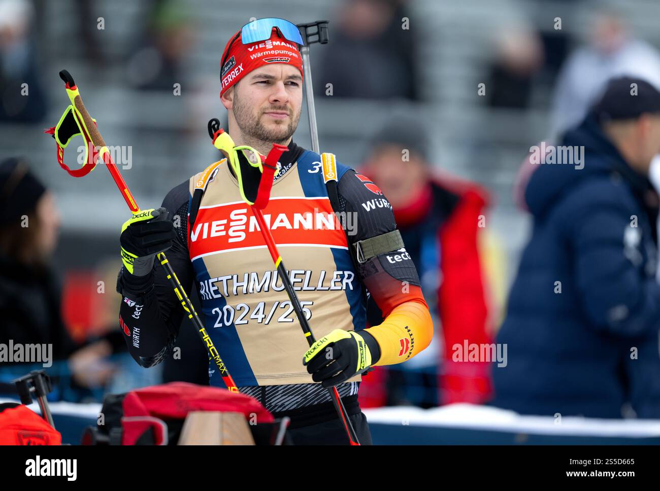 Ruhpolding, Germany. 14th Jan, 2025. Biathlon: World Cup, training, men ...