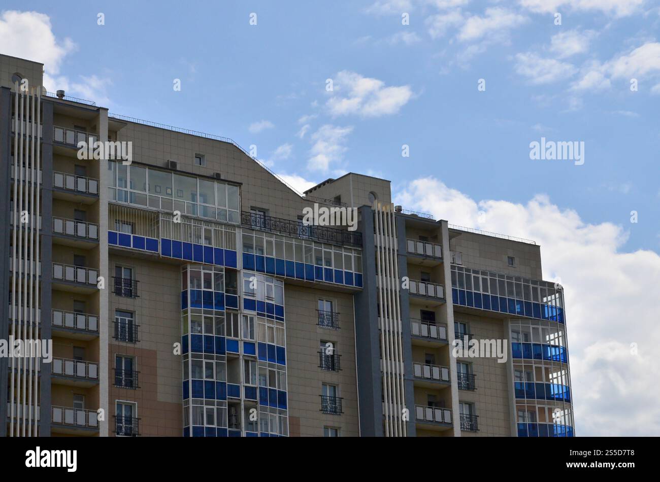New or recently completed multi-storey residential building with ...