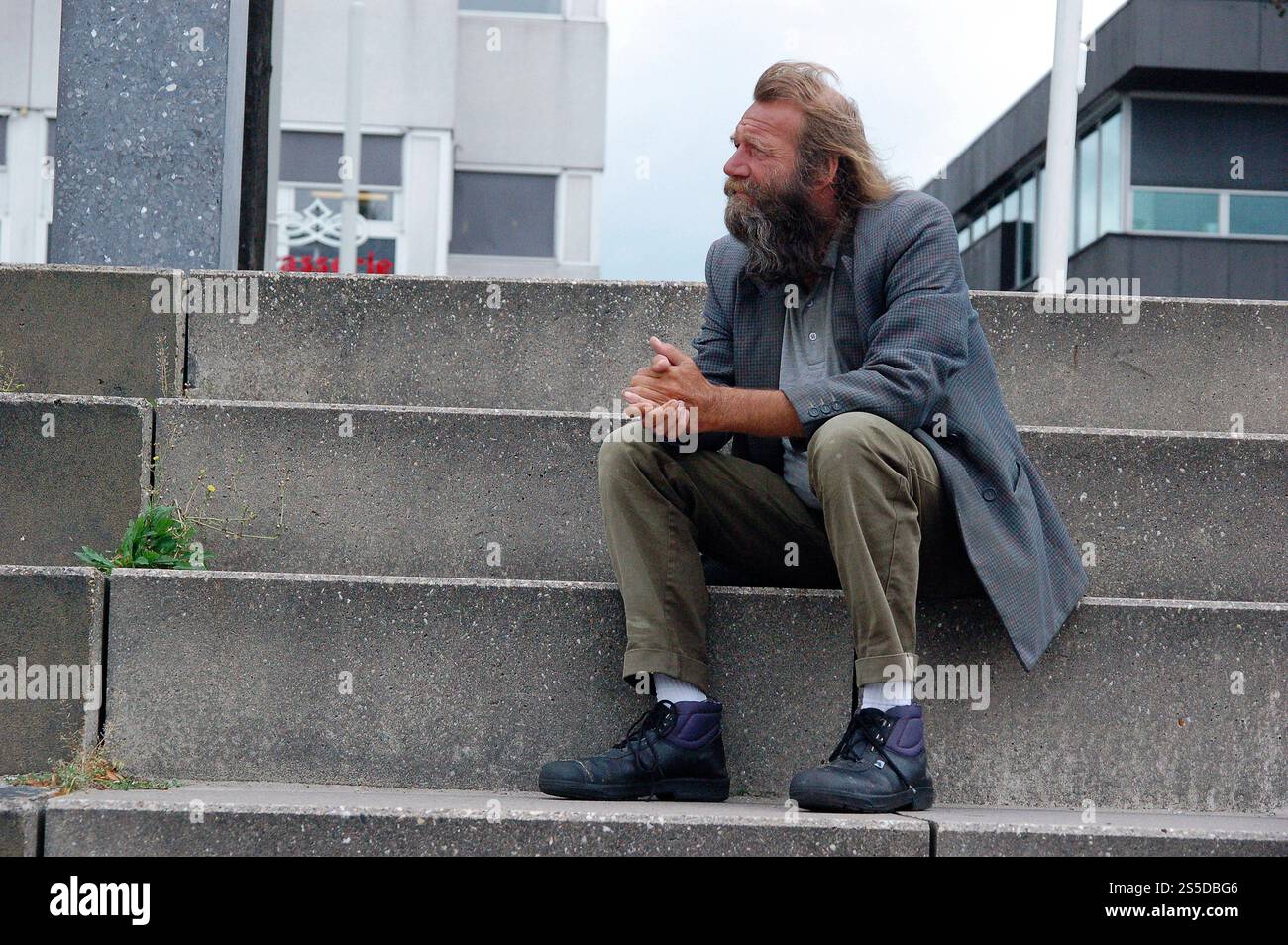 Street Portrait Man with Beard. Street Portrait of Caucasian Man with ...