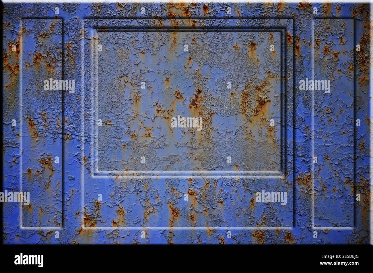 Texture of rough rusted metal surface with bulky gray highlighted ...