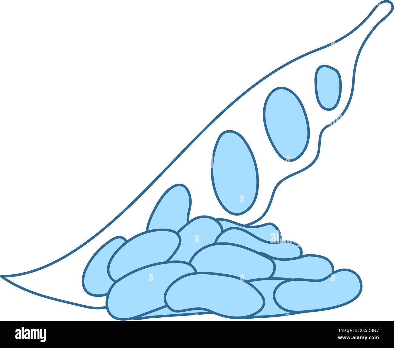 Beans Icon. Thin Line With Blue Fill Design. Vector Illustration Stock ...