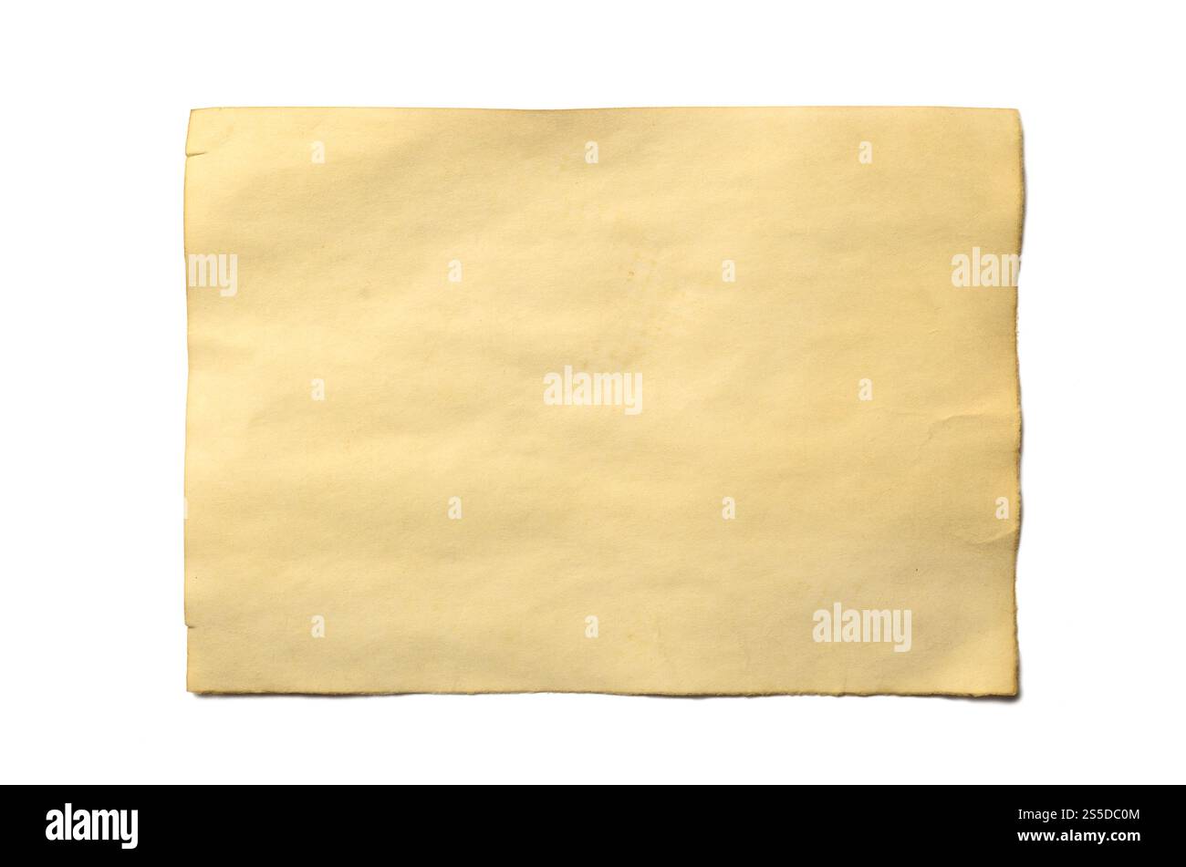 Old blank piece of antique vintage crumbling paper manuscript or ...