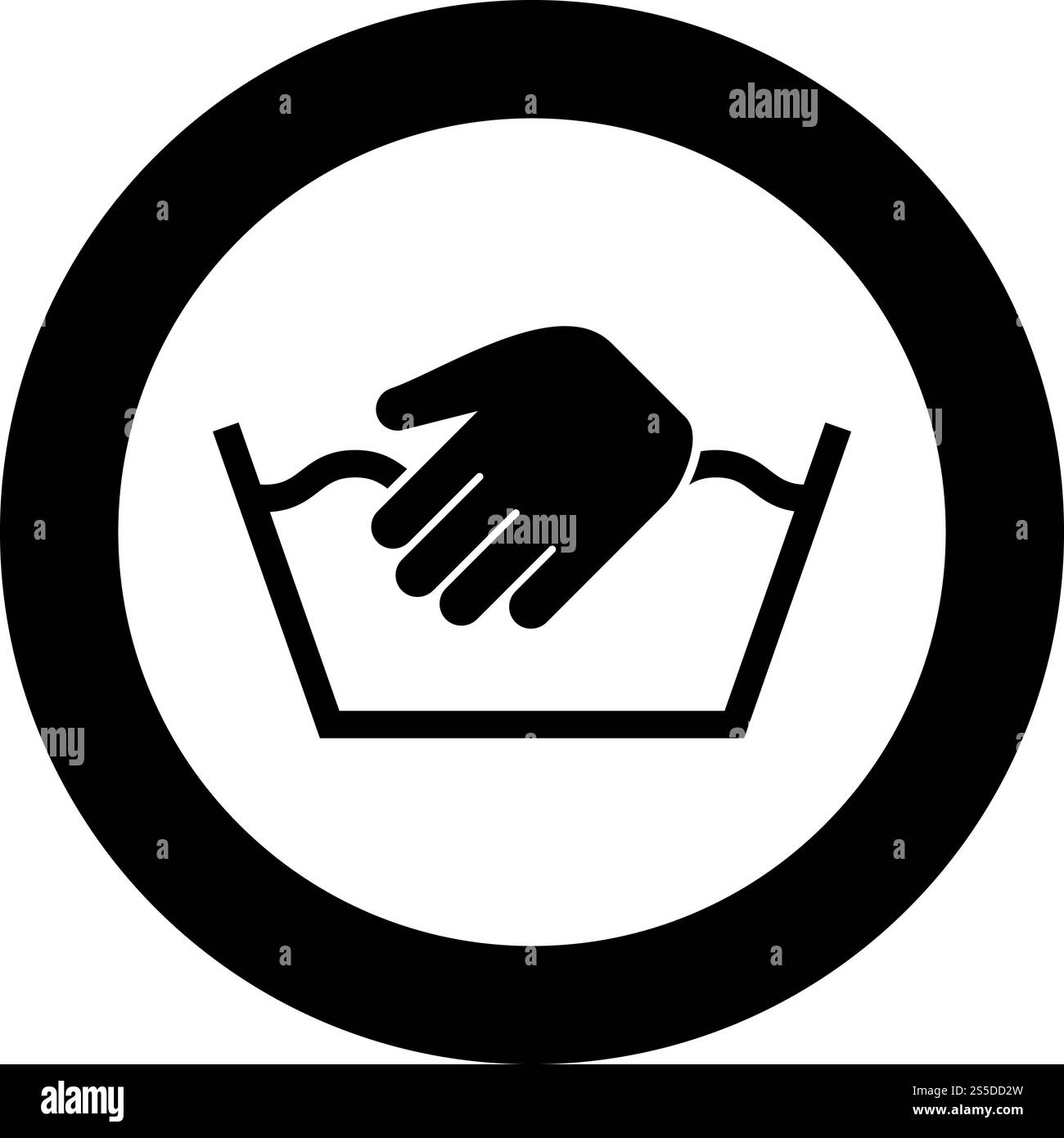 Only manual wash Clothes care symbols Washing concept Laundry sign icon ...