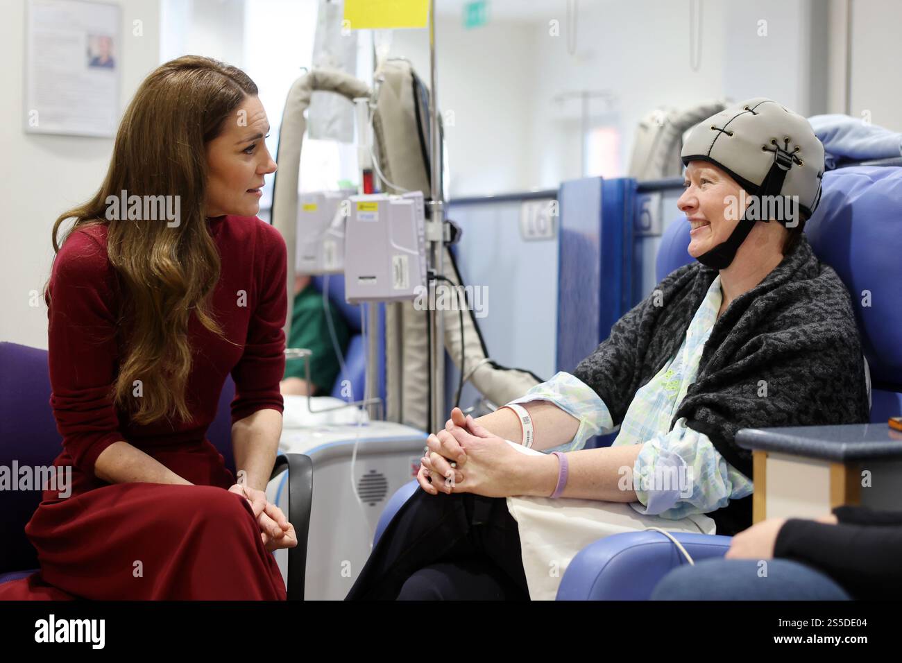 The Princess of Wales talks with Katherine Field during a visit to the ...