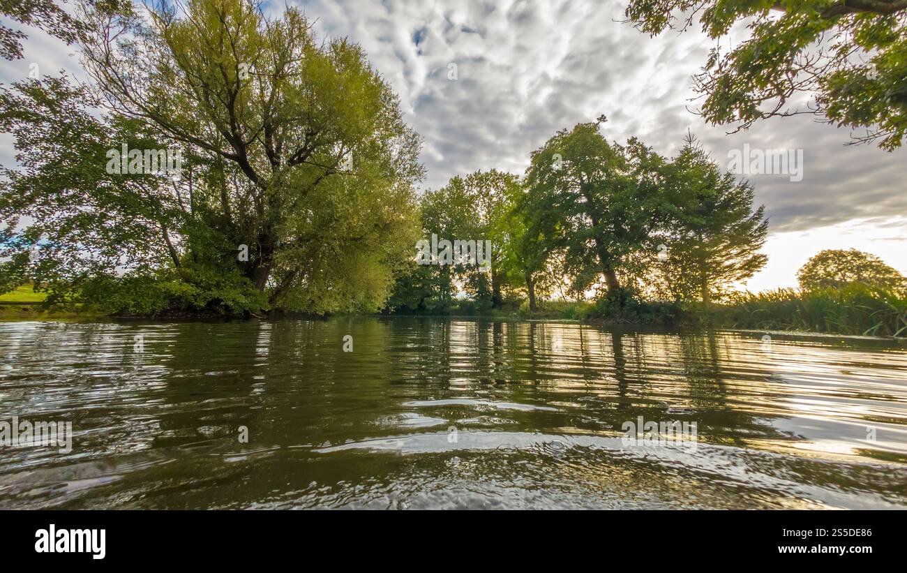 Chaloner Wild Swimming Pond from swimmer's POV Stock Photo - Alamy