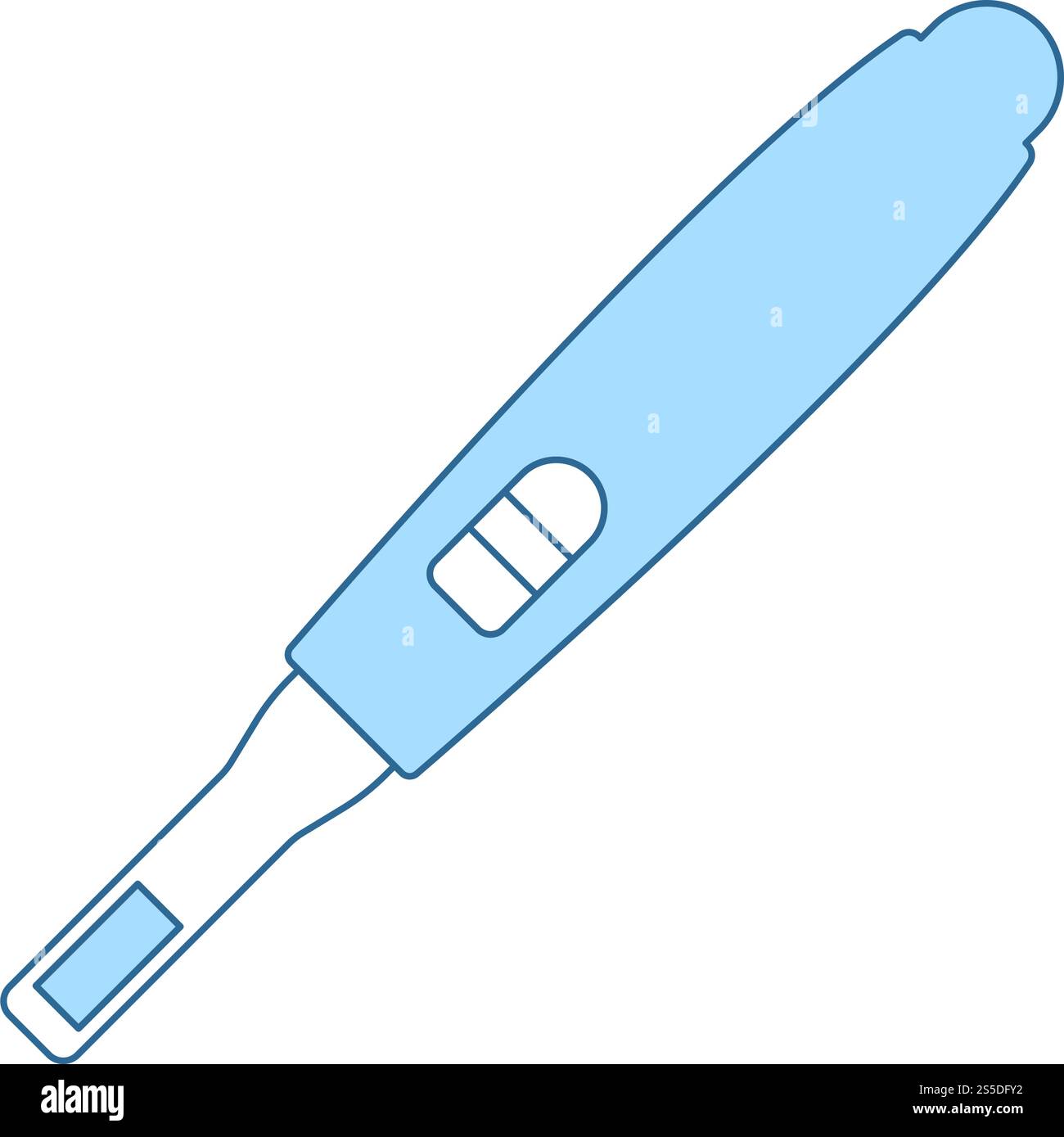 Pregnancy Test Icon. Thin Line With Blue Fill Design. Vector ...