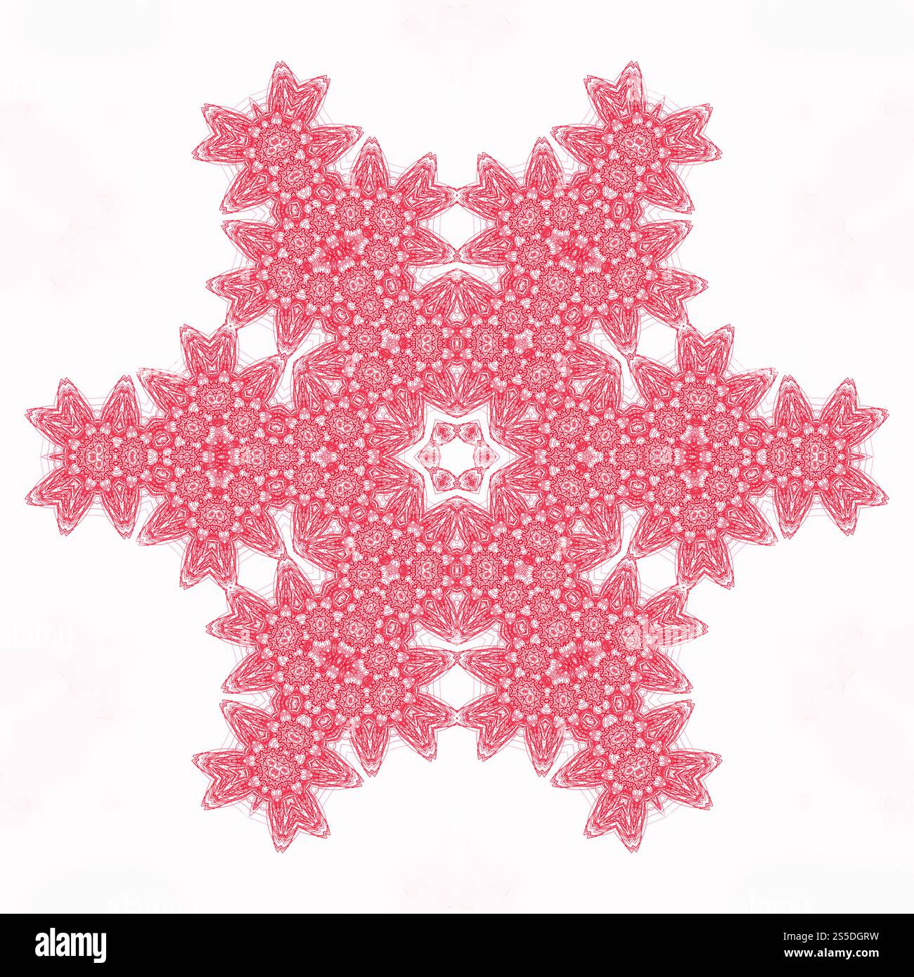 Abstract red concentric pattern shape on white background Stock Photo ...