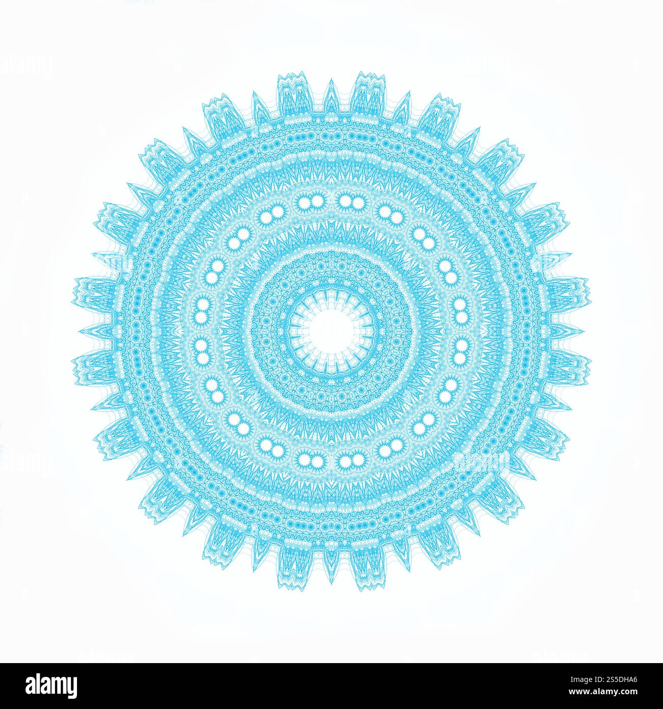 Abstract blue radial pattern shape on white background Stock Photo - Alamy