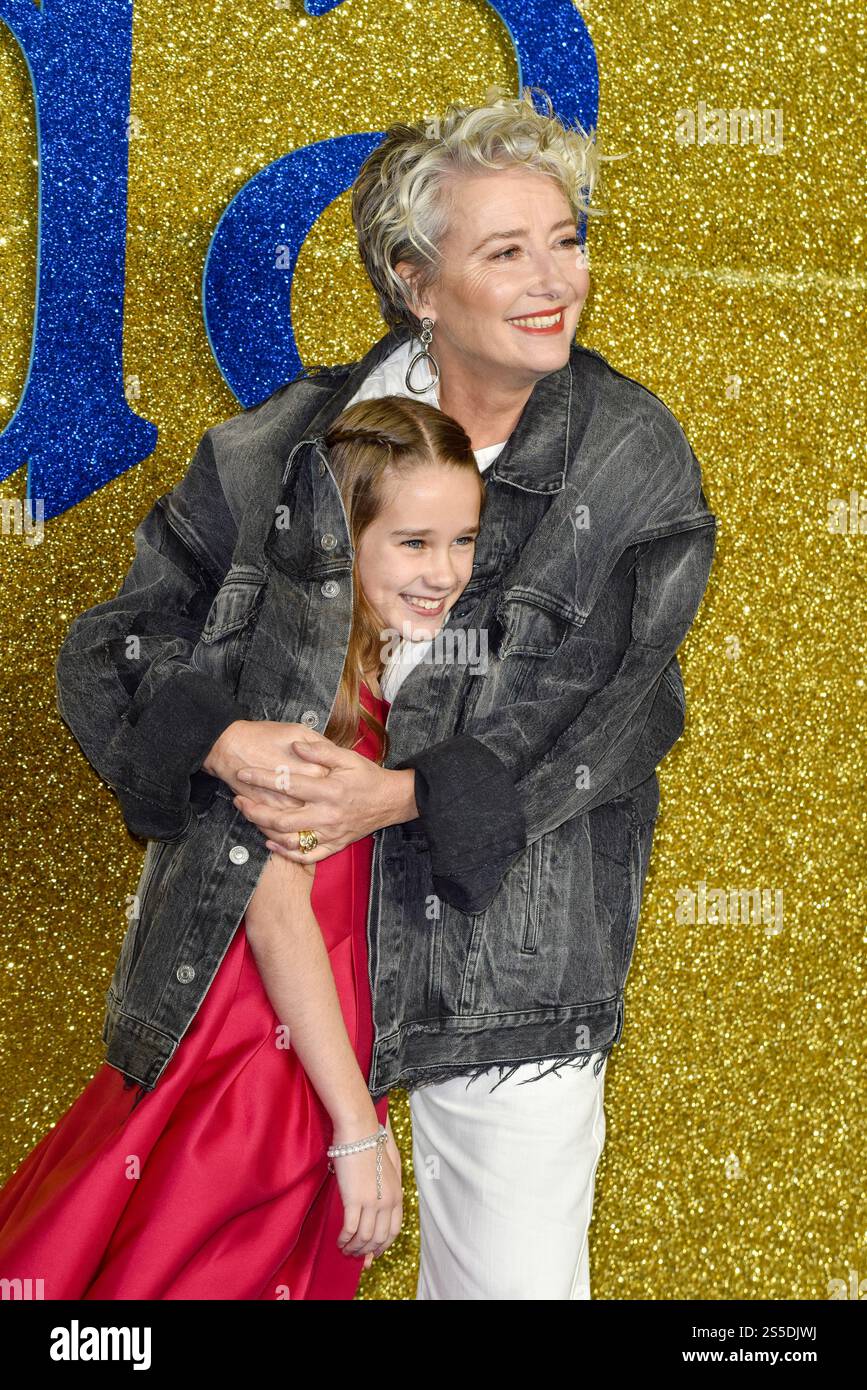 Alisha Weir and Emma Thompson attends Roald Dahl’s Matilda: The Musical ...