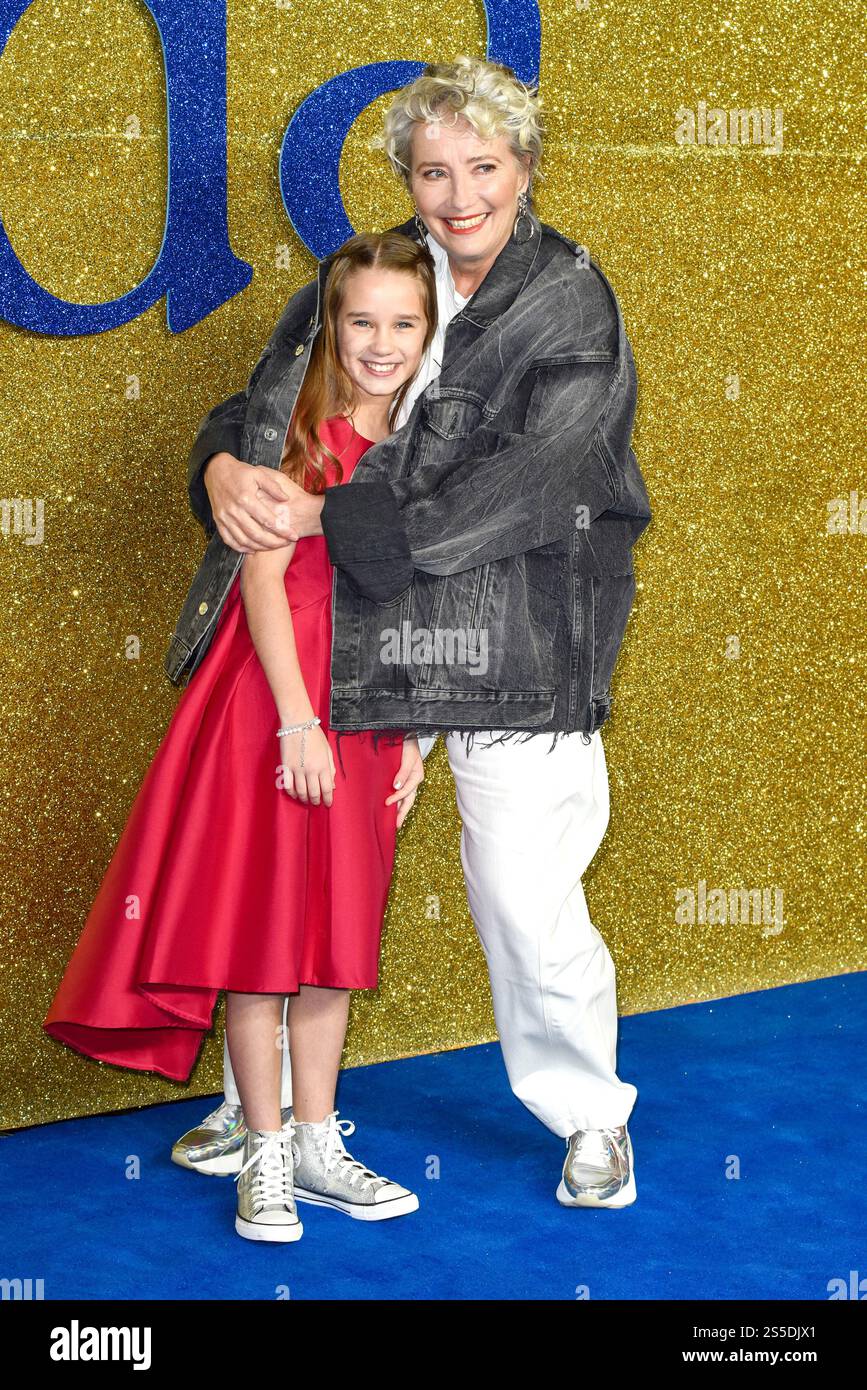 Alisha Weir and Emma Thompson attends Roald Dahl’s Matilda: The Musical ...