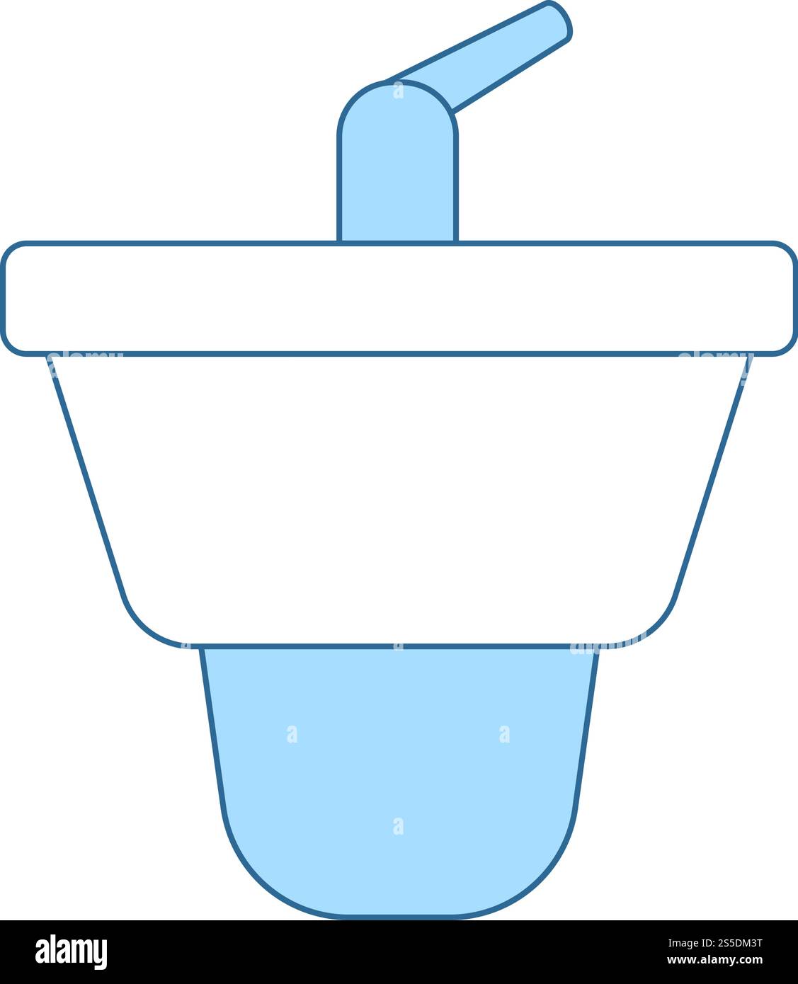 Bidet Icon. Thin Line With Blue Fill Design. Vector Illustration Stock ...