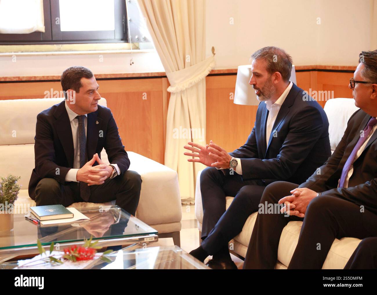 The president of the Junta de Andalucía, Juanma Moreno, during the ...