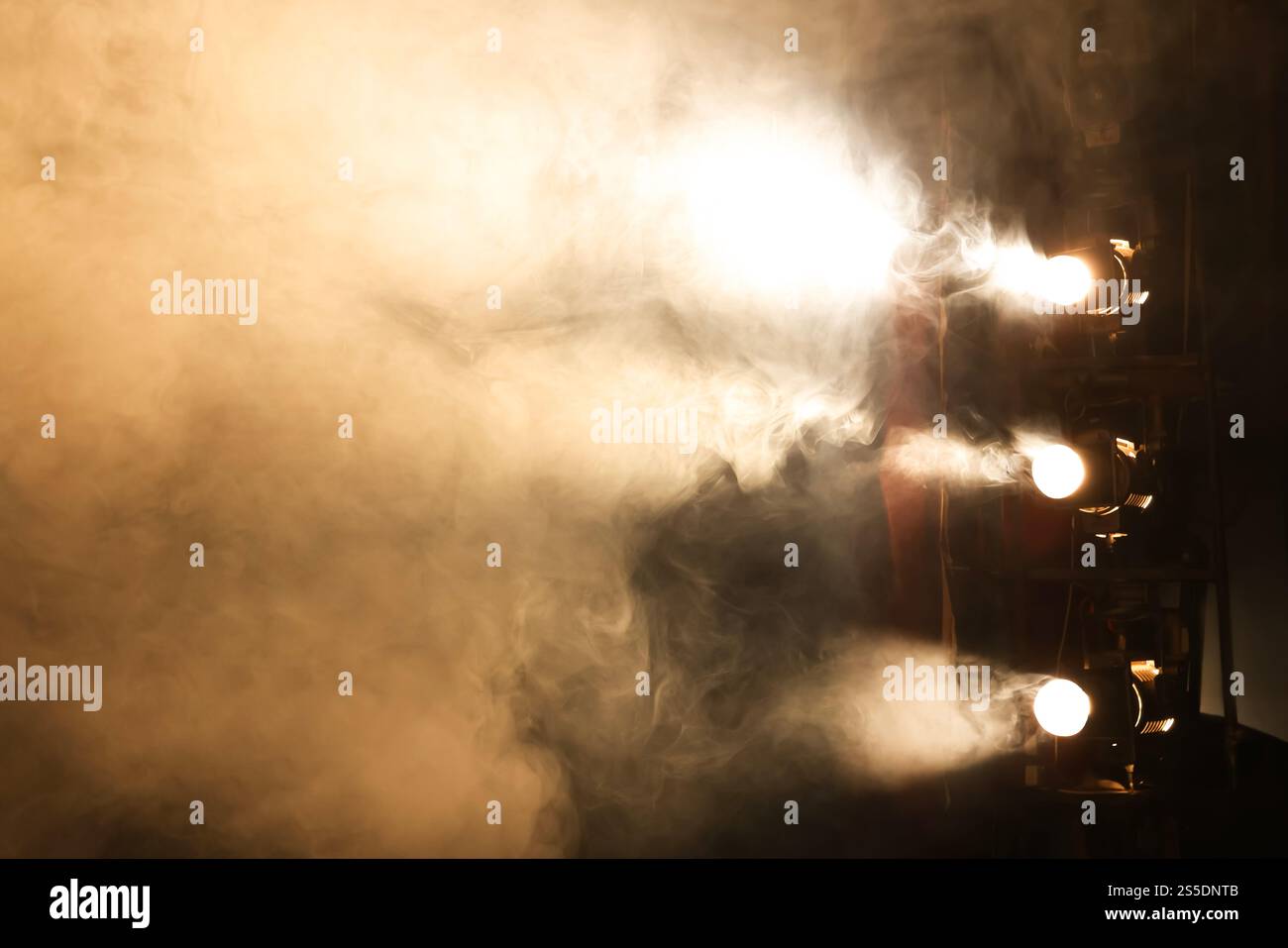 Professional spotlights and smoke on stage in theatre Stock Photo - Alamy