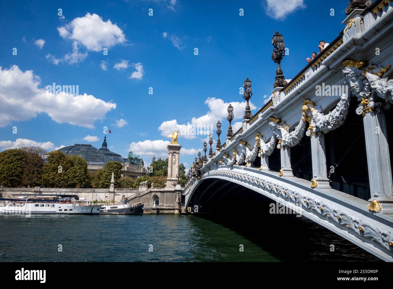 Pont Alexandre III, Paris, France. Blue sky background. Pont Alexandre ...
